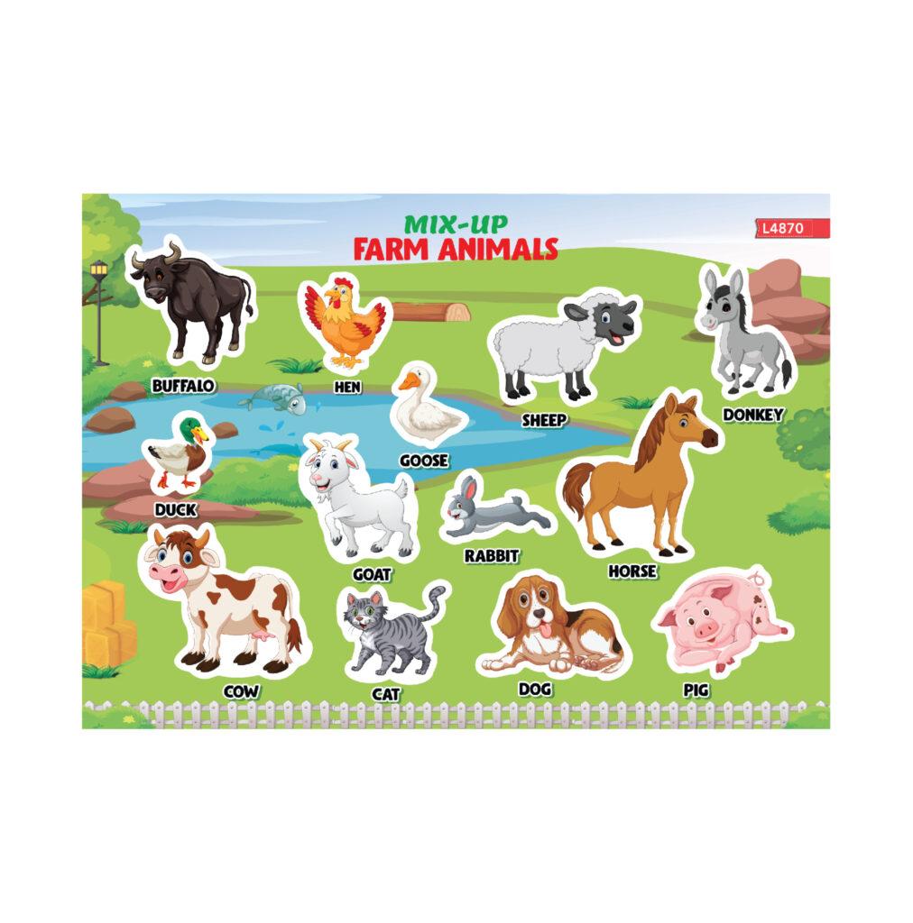 Farm Animals Educational Activity Kit | Matching | Puzzle - ActiLearn