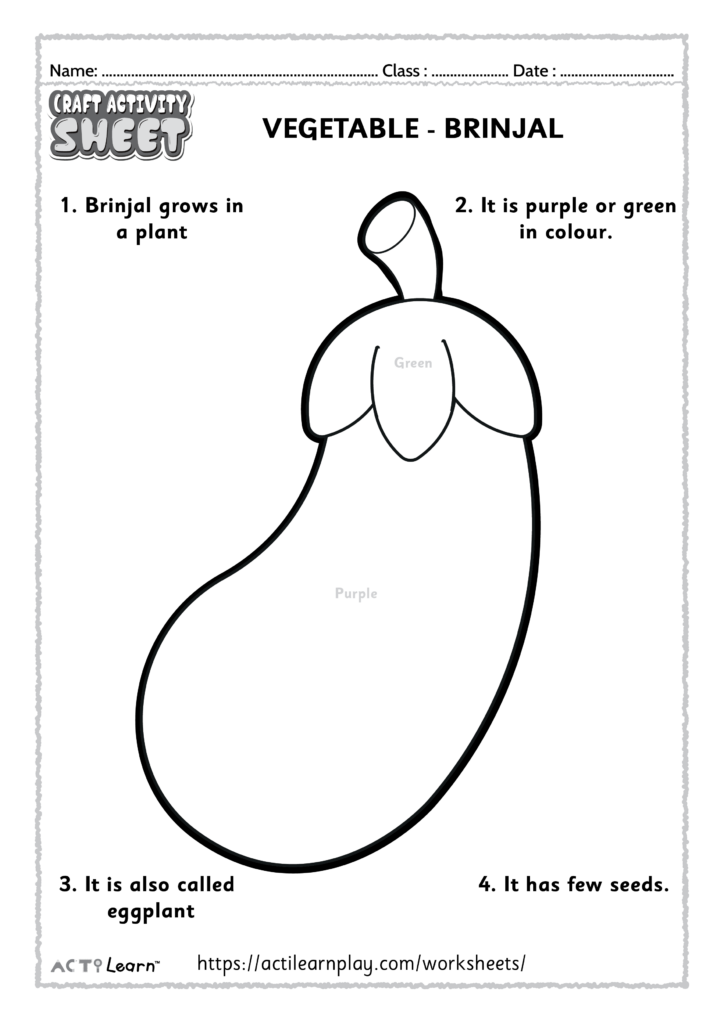 Free Printable Coloring Pages for Kids | Brinjal/Eggplant