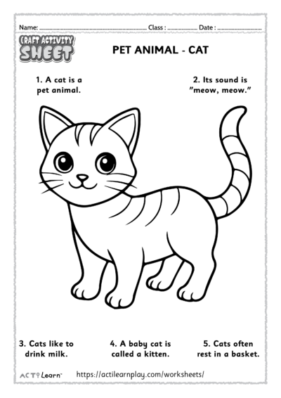 Free Printable Coloring Pages for Kids | Cat