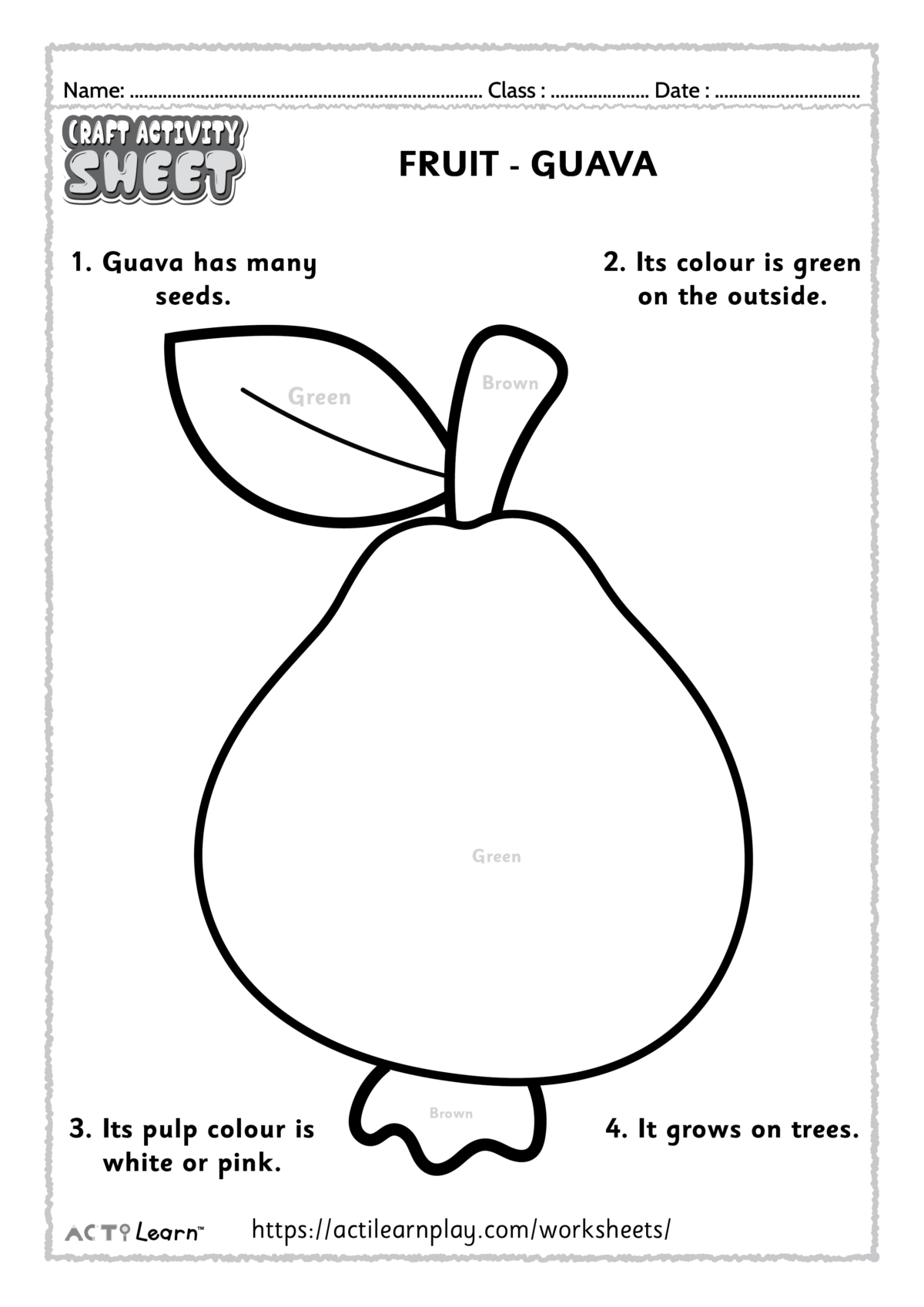Free Printable Coloring Pages for Kids | Guava
