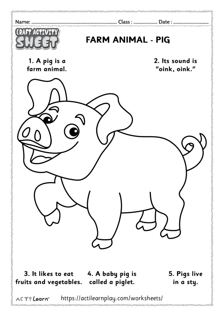 Free Printable Coloring Pages for Kids | Pig